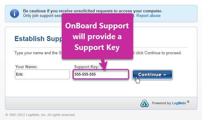 Remote Support Walkthrough – OnBoard Help Center