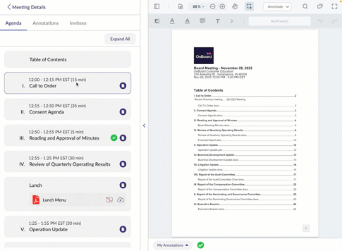 Accessing Meeting Materials – OnBoard Help Center