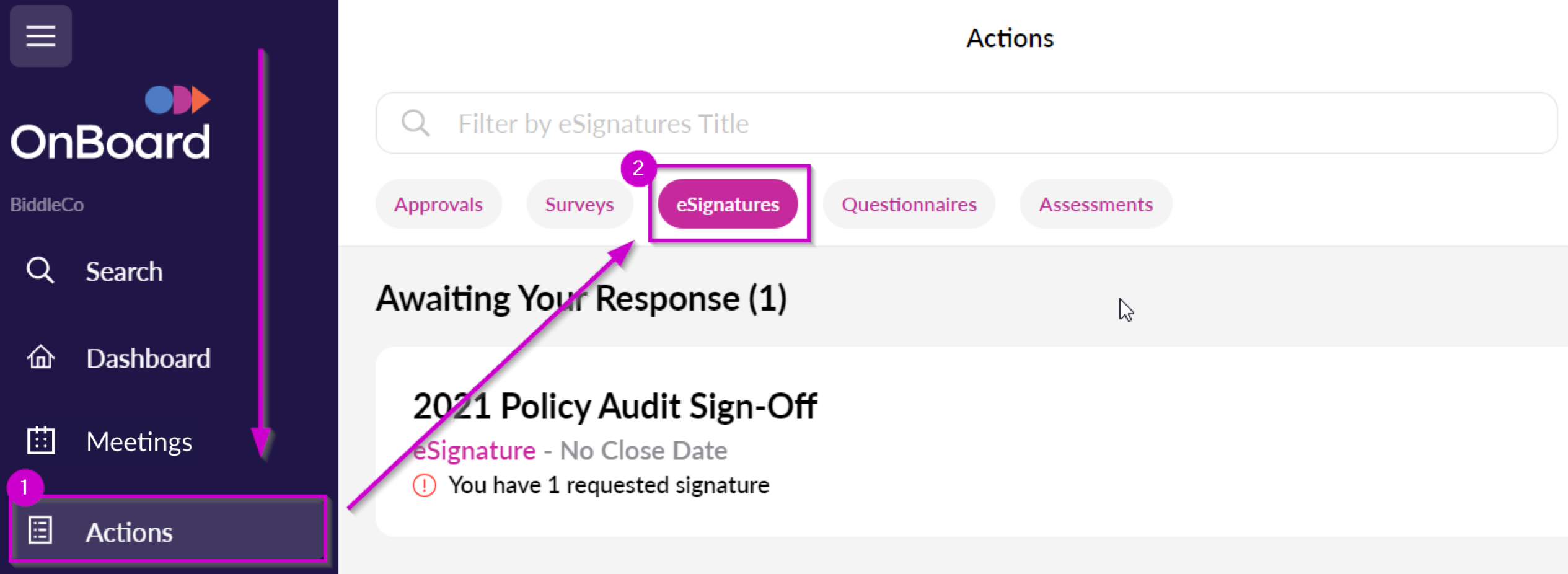 End-User Quick Reference Guide – OnBoard Help Center