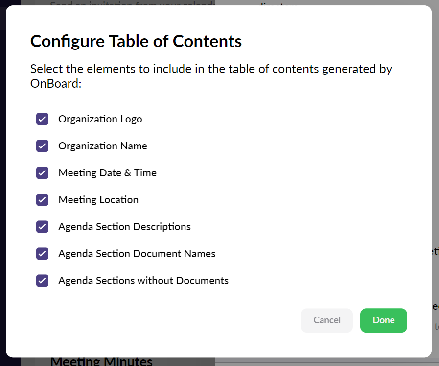 Meeting Settings – OnBoard Help Center