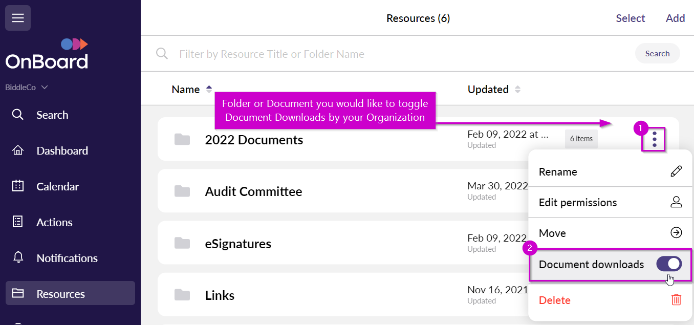 Creating and Managing Resources – OnBoard Help Center